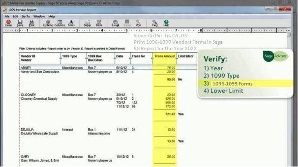 Print 1096-1099 Forms in Sage 50 - Reconcile Books Print 1096-1099 Forms in Sage 50 - Reconcile Books